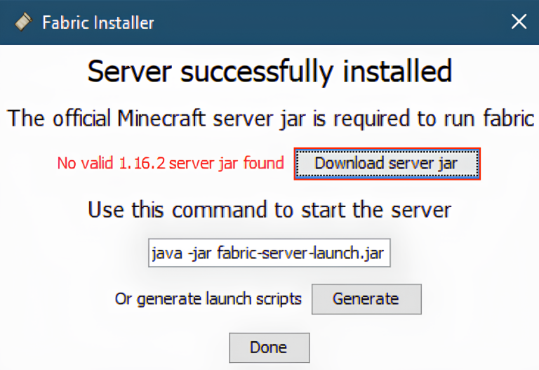 How to install the Fabric mod loader on a Minecraft server
