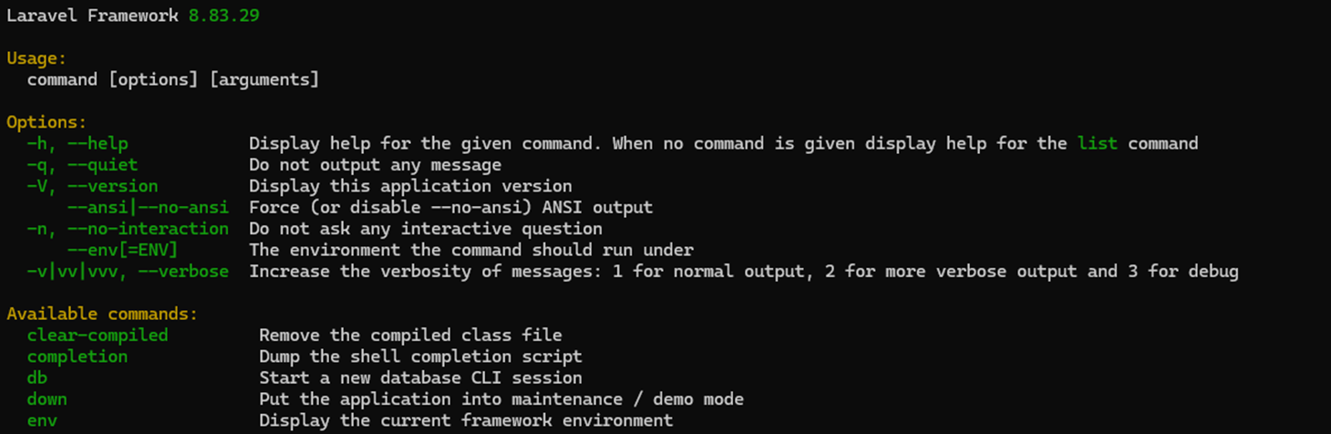 Laravel commands and how to create custom Artisan commands