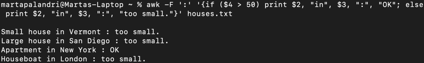 How to use the awk command in Linux